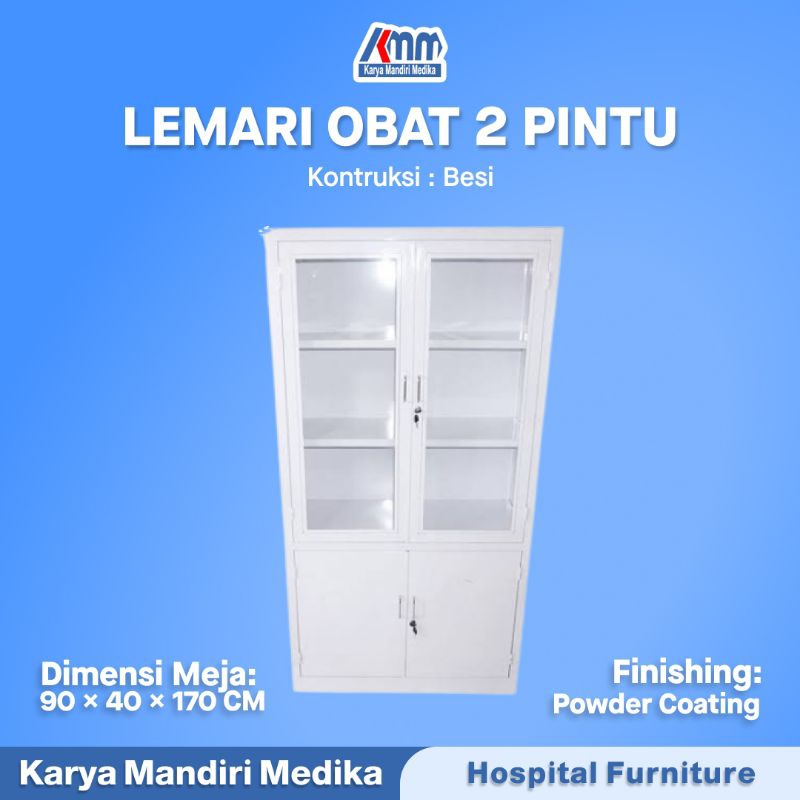 Jual Lemari Instrumen 2 Pintu Medis Rumah Sakit || Lemari Obat ( Besi ...