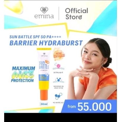 Jual Emina sunscreen spf 50 pa++++ barier hydrabust | Shopee Indonesia