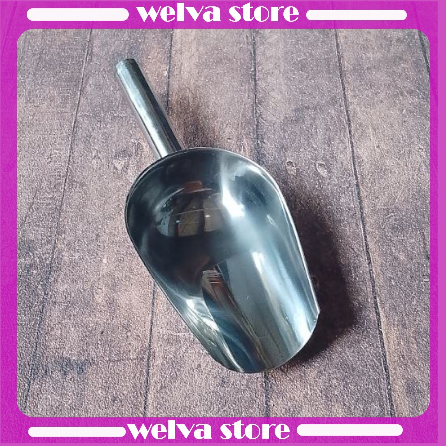 Jual Sendok Sekop Es Gula Terigu Bahan Stainless Ukuran Besar | Shopee ...
