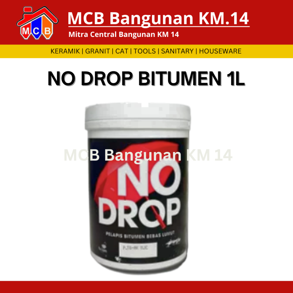 Jual CAT PELAPIS ANTI BOCOR NO DROP BITUMEN BLACK 1L | Shopee Indonesia