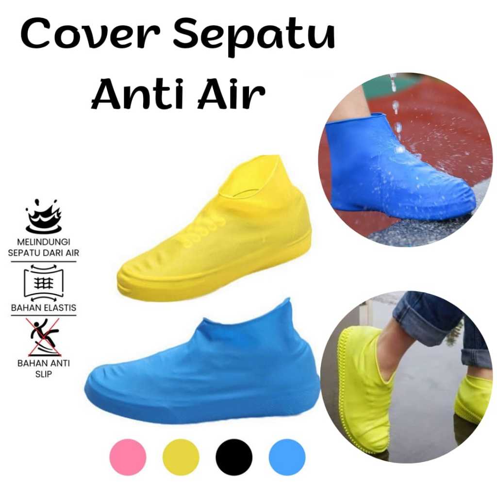 Jual Cover Sepatu Karet Silikon Anti Air Sarung Pelindung Sepatu ...