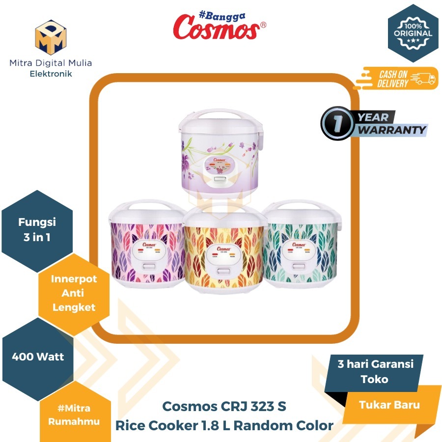 Jual Cosmos CRJ 323 S Rice Cooker 3 in 1 1.8 Liter CRJ323S Magic Com ...