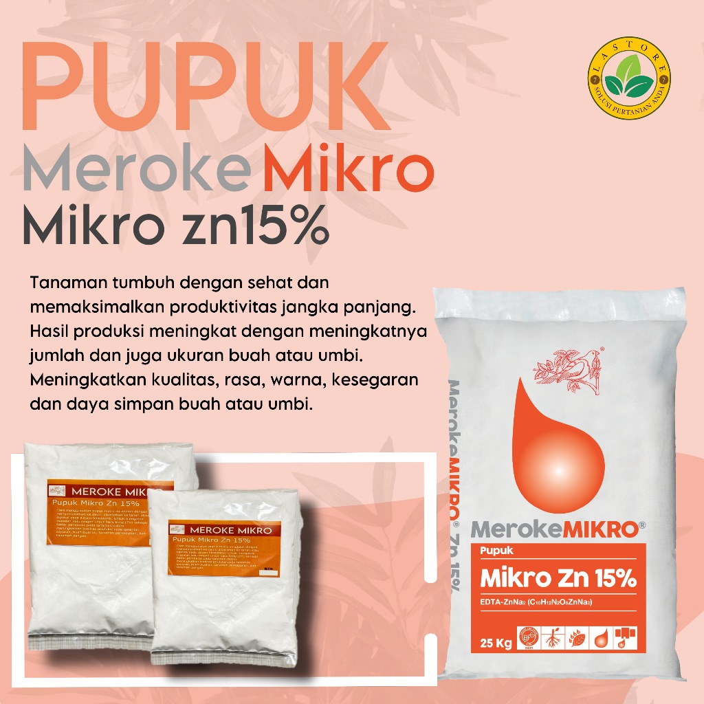 Jual Pupuk Meroke MIKRO Zn 15% EDTA Hidroponik Kemasan Repack | Shopee ...