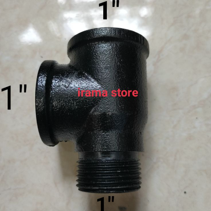 Jual ★★ NGq TEE / T JET PUMP 3 WAYS 1" BESI TEBAL / Tee 3 way Besi ...