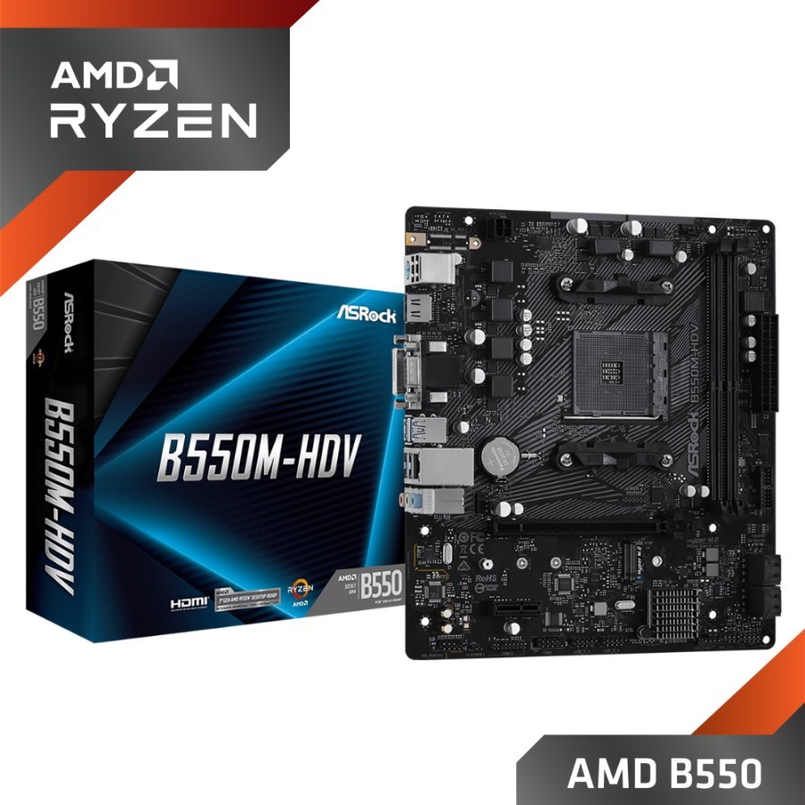 Jual Motherboard ASRock B550M-HDV (Socket AM4) | Shopee Indonesia