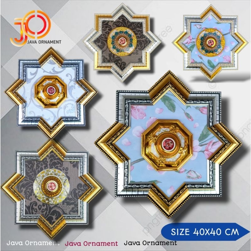Jual Fitting Hias Ornamen Lampu Plafon PVC 40x40 Cm | Shopee Indonesia