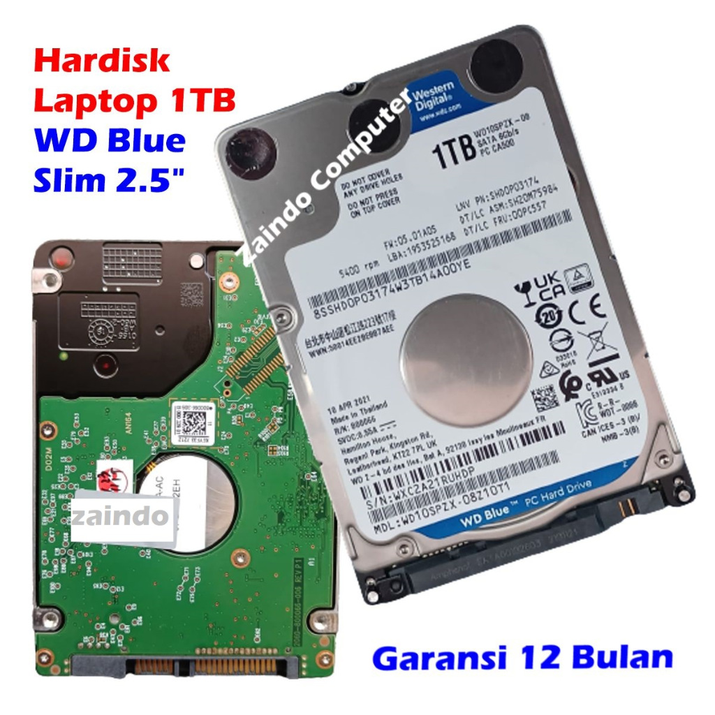 Jual HARDISK LAPTOP 1TB WD BLUE SLIM SATA 2.5 INCI HDD INTERNAL LAPTOP ...