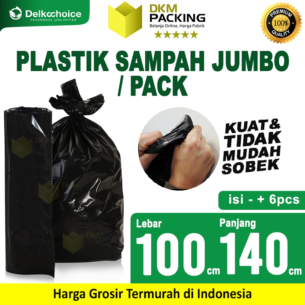Jual KANTONG PLASTIK SAMPAH HITAM TEBAL TRASH BAG ANTI BOCOR JUMBO PREMIUM TERMURAH SATUAN ...