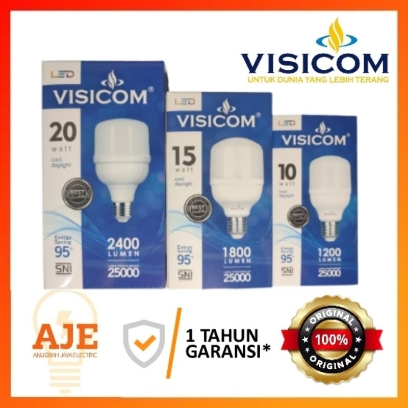 Jual Lampu LED VISICOM 10 15 20 Watt Putih Garansi 1 Tahun | Shopee Indonesia