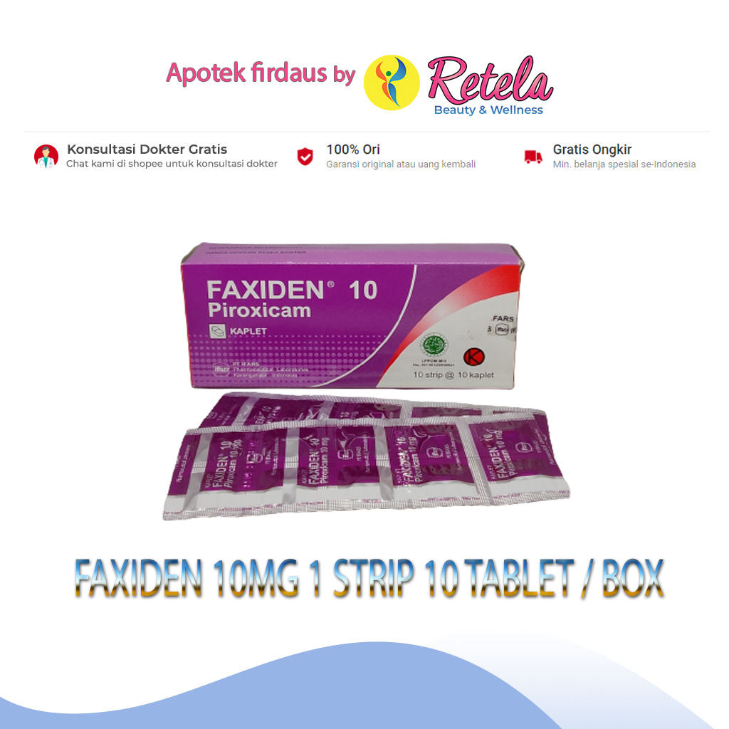 Jual FAXIDEN 10MG 1 STRIP 10 TABLET / BOX | Shopee Indonesia
