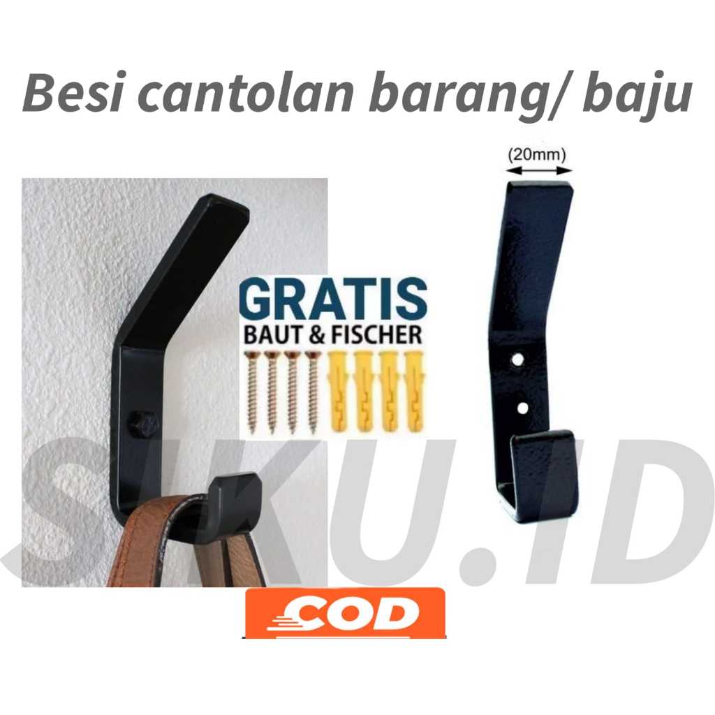 Jual PENGAIT BESI / HOOK BESI GANTUNGAN BAJU / GANTUNGAN BESI BARANG ...
