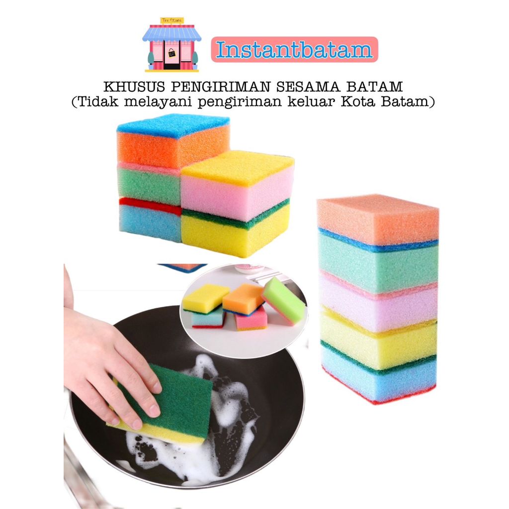 Jual 732 Busa Cuci Piring Busa Sponge Cuci Piring 2 Sisi Spons Cuci 1pc ...