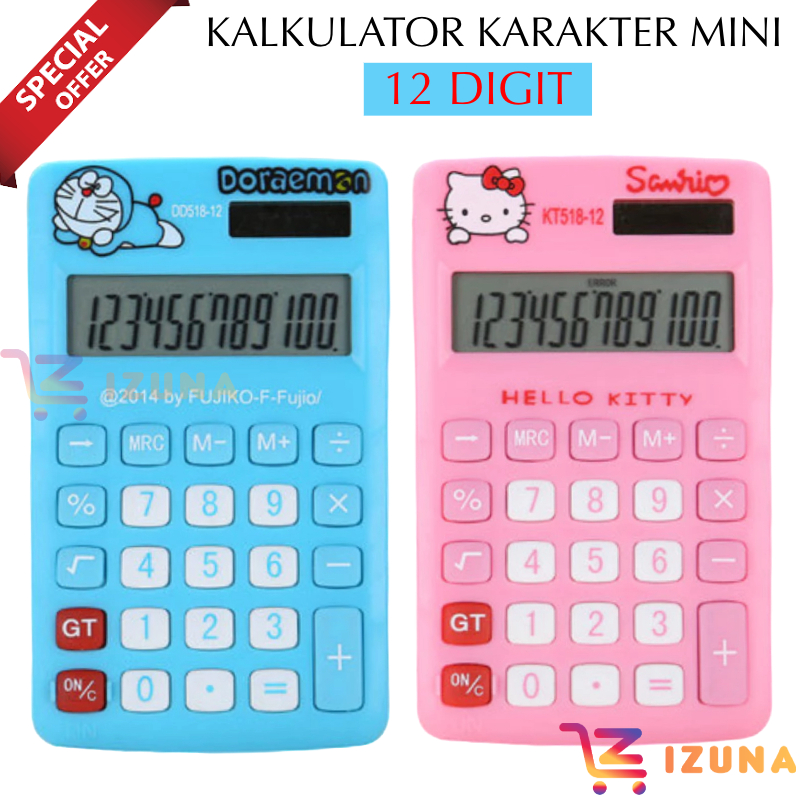 Jual [IZUNA] KT02 KALKULATOR MINI KARAKTER / KALKULATOR PORTABLE / ALAT ...