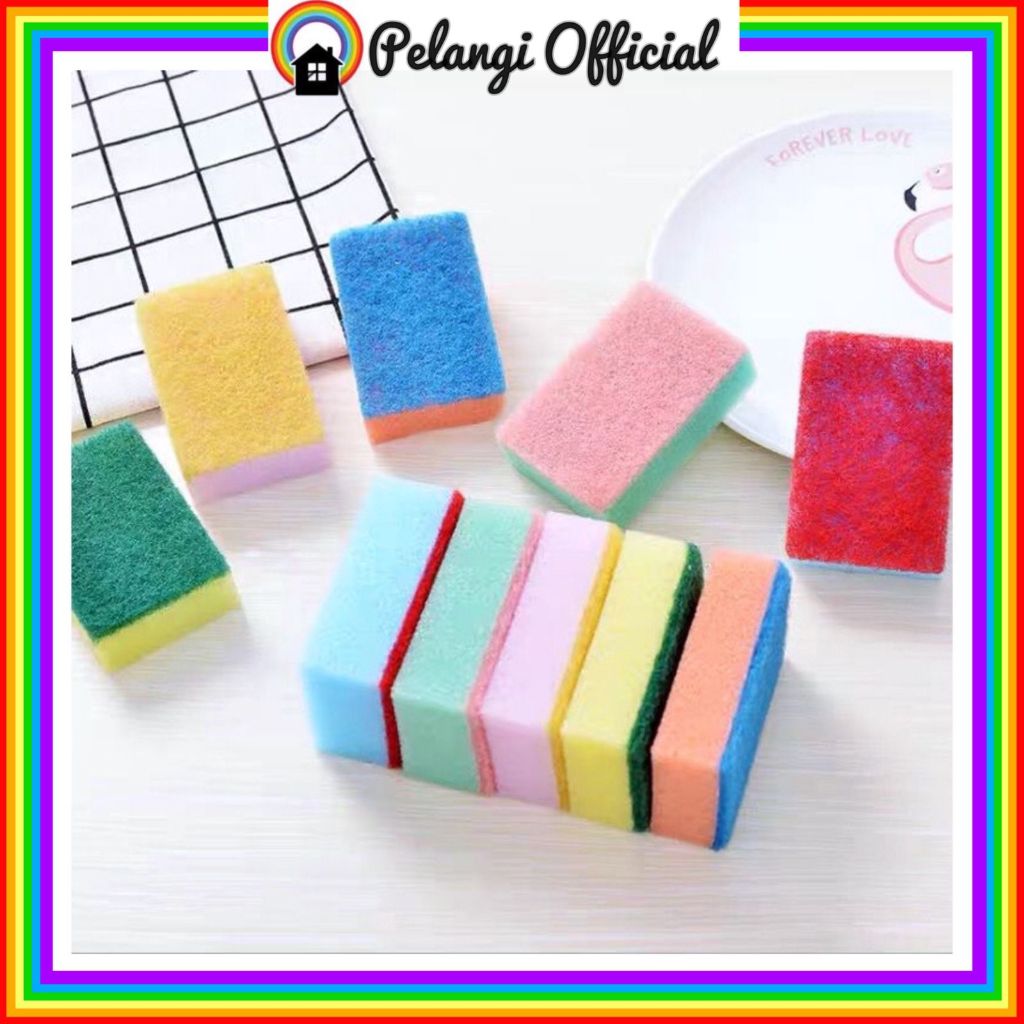 Jual 732 Busa Cuci Piring Busa Sponge Cuci Piring 2 Sisi Spons Cuci 1pc ...