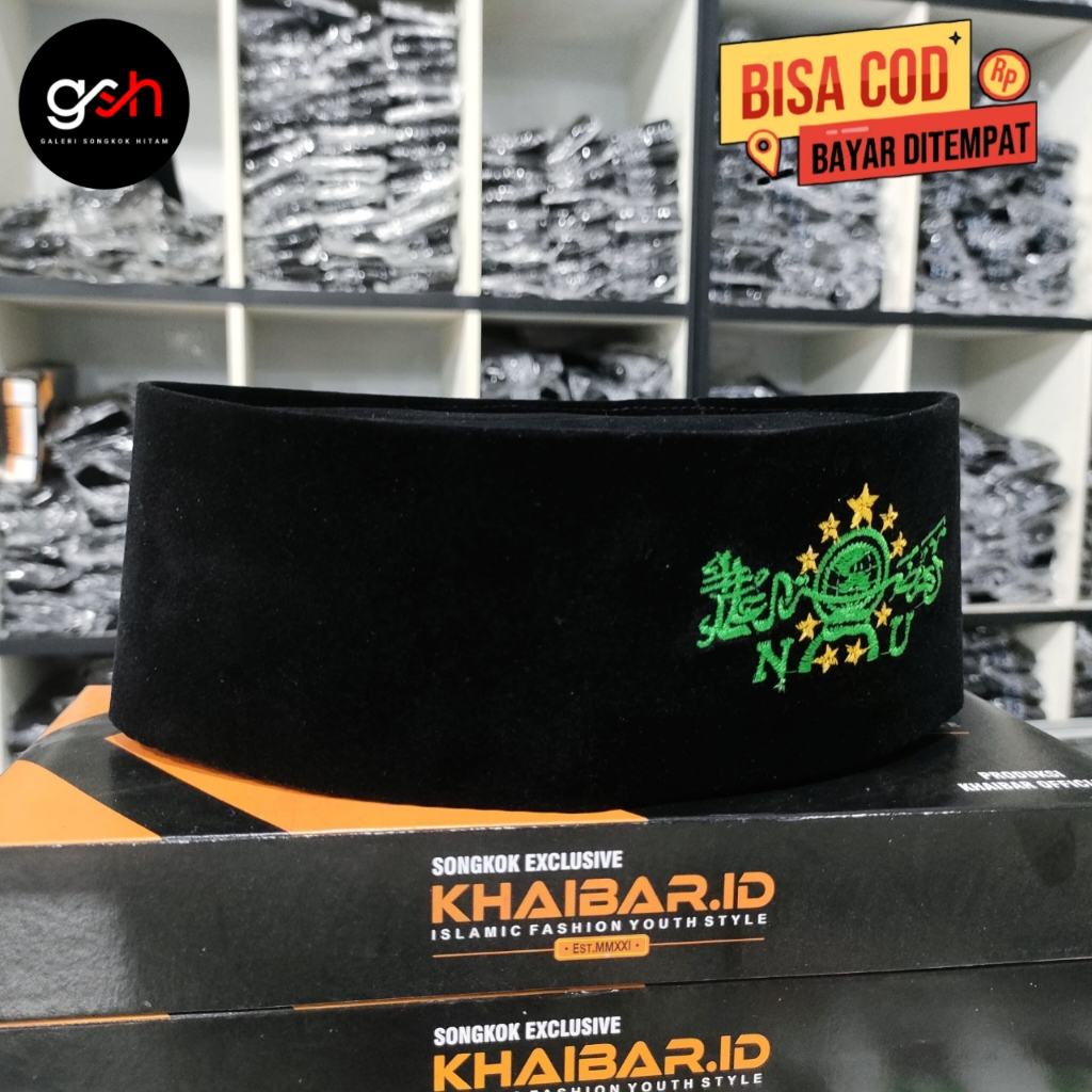 Jual Songkok NU Peci Hitam Logo Bordir NU Dewasa dan Peci NU Anak Laki ...