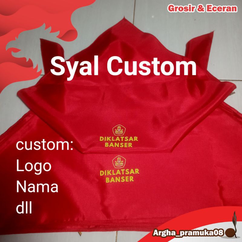 Jual Syal Custom Logo Nama dll bijian | Shopee Indonesia