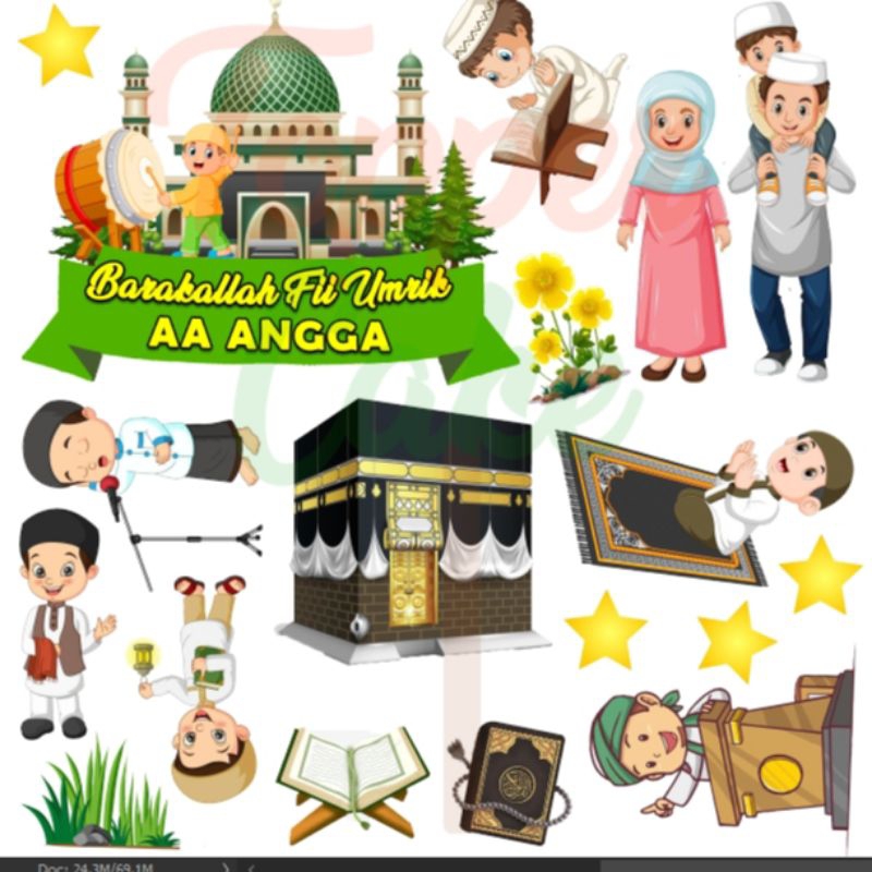Jual Topper Cake Muslim mengaji, muslim Ka'bah, Islam Gratis tambah ...