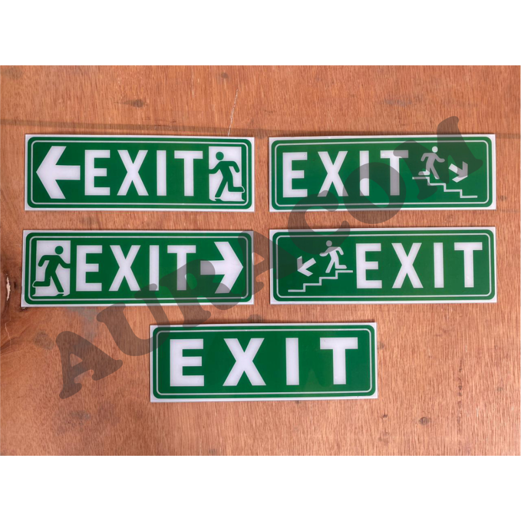 Jual Acrylic, Sticker Sign EXIT 10 x 30 cm | Shopee Indonesia