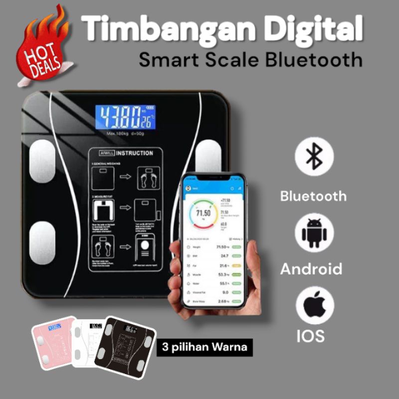 Jual Timbangan Digital Timbangan Badan Fat Monitor Digital Scale With ...