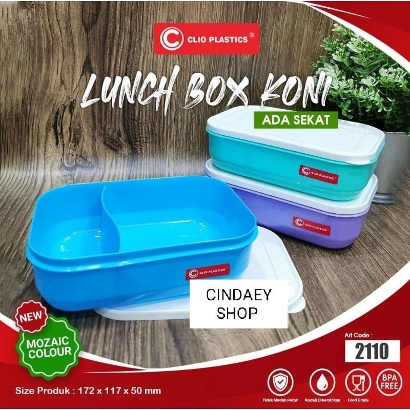 Jual LUNCH BOX CLIO KONI TEMPAT MAKAN CLIO PLASTIK | Shopee Indonesia