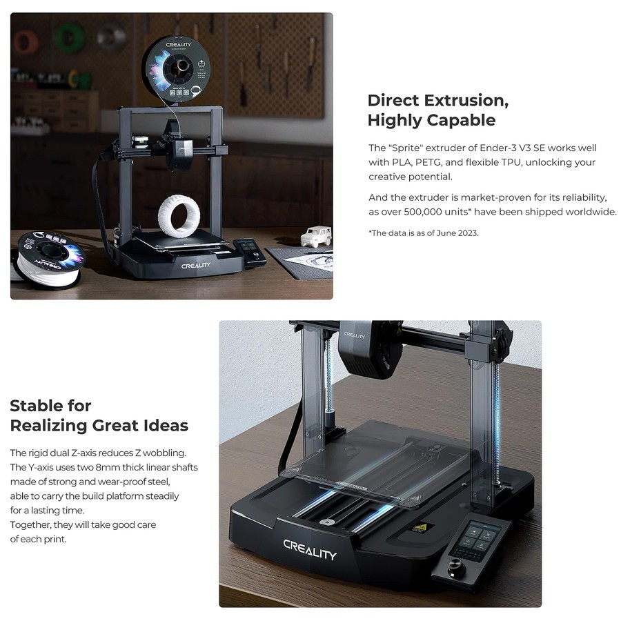 Jual Creality Ender 3 V3 SE 32 Bit Updated 3D Printer Prusa i3 Size ...