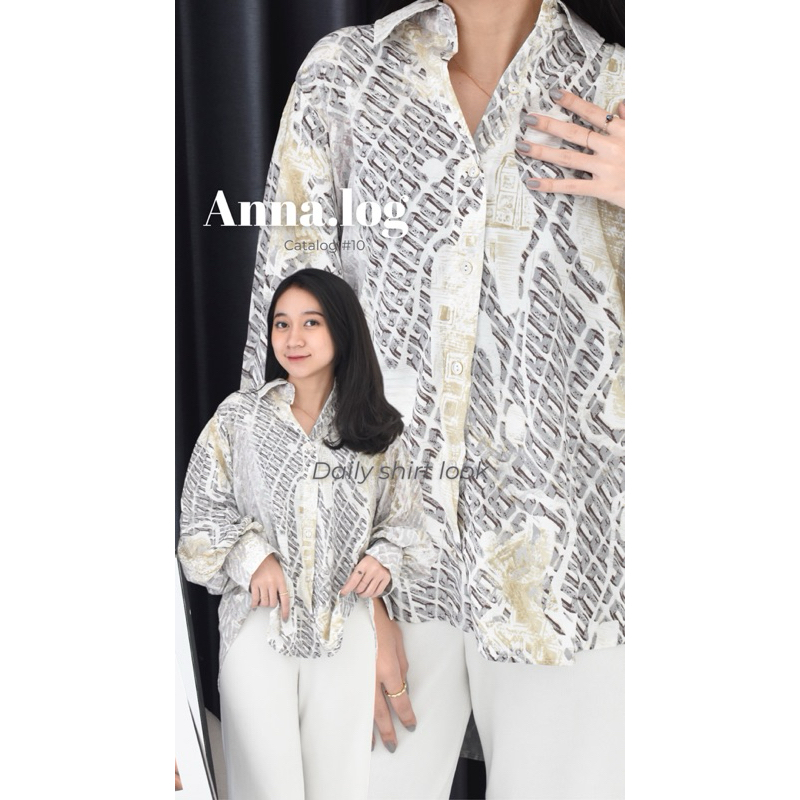 Jual #10 ANNA.LOG | Kemeja oversize motif | Shopee Indonesia