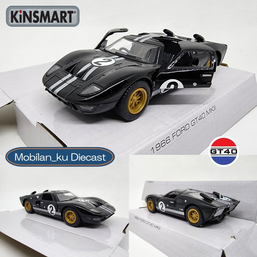Jual Diecast 1966 Ford GT40 MKII (Heritage Edition) Kinsmart 1:32 ...