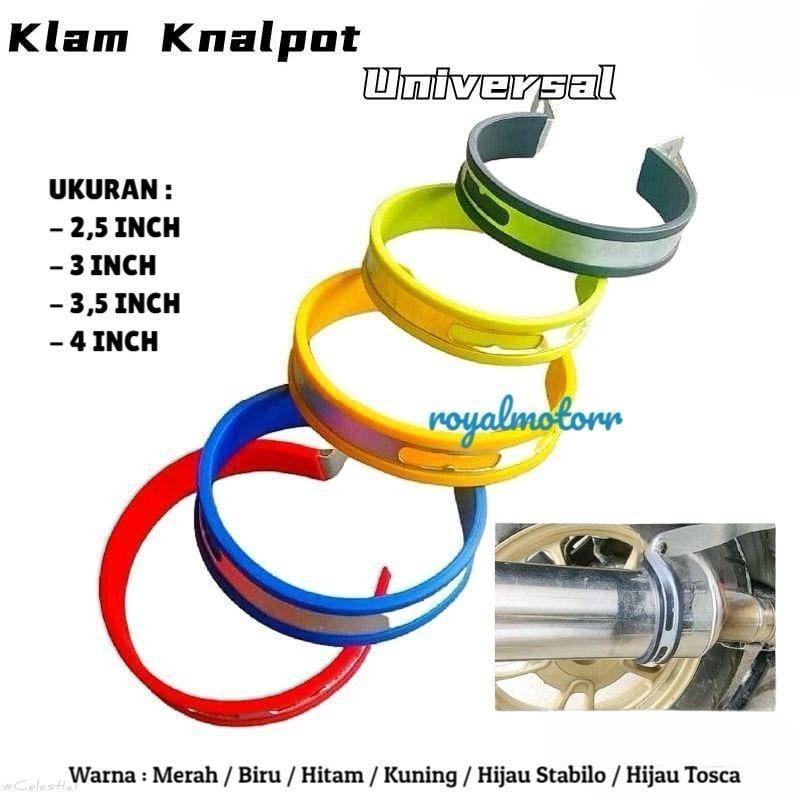 Jual KLEM KLEMAN KNALPOT PLUS KARET UKURAN 2,5 INCH 3 INCH 3,5 INCH 4 ...