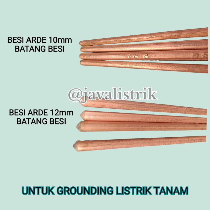 Jual TERMURAH!!! BESI ARDE 10mm 12mm BATANG BESI 1,4 METER GROUND ROOD ...