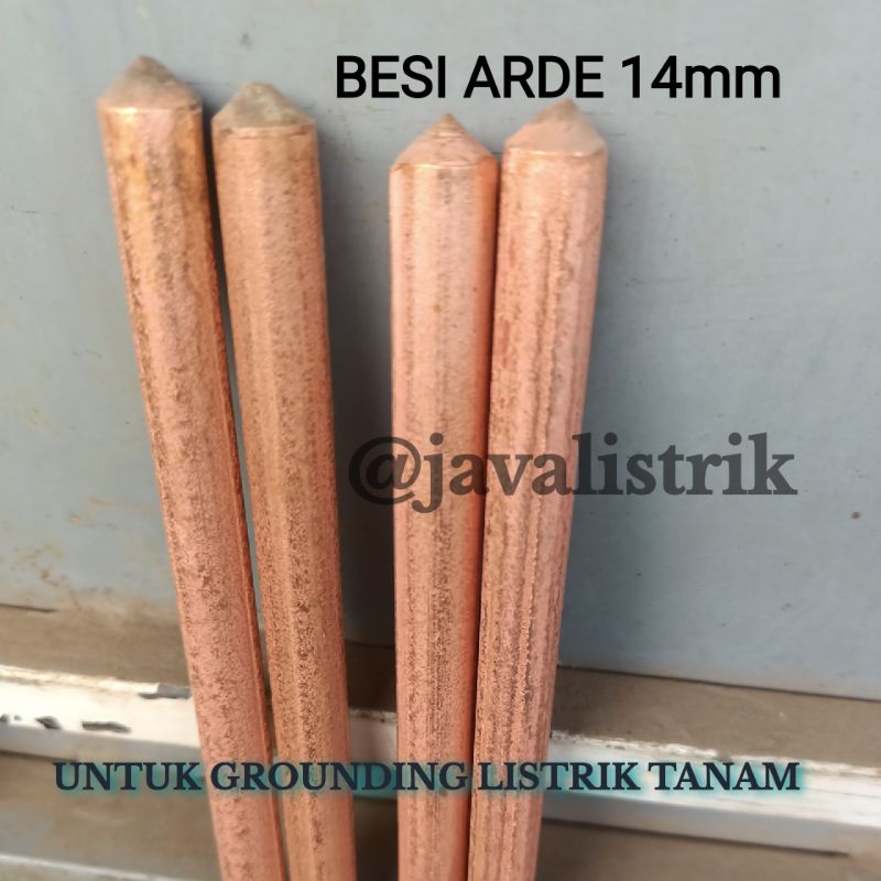 Jual BESI ARDE 14mm BATANG BESI 1,4 METER GROUND ROOD UNTUK GROUNDING ...