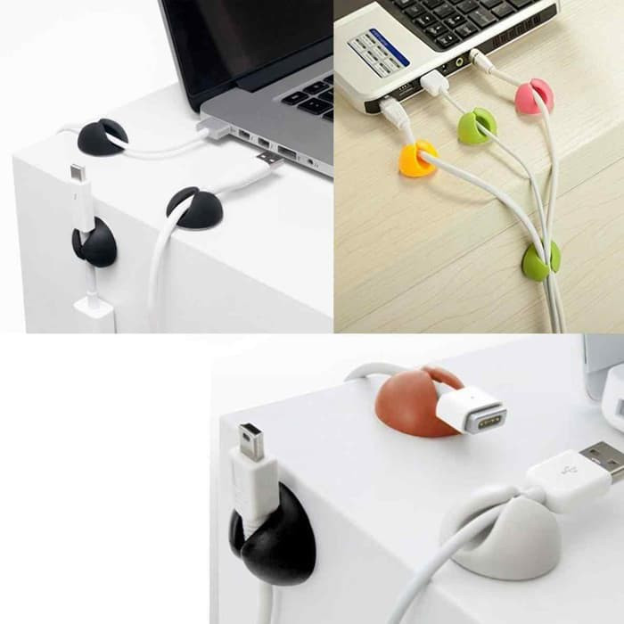 Jual Klip Clip Holder Jepitan Penjepit Perapi Kabel Charger HP PC ...