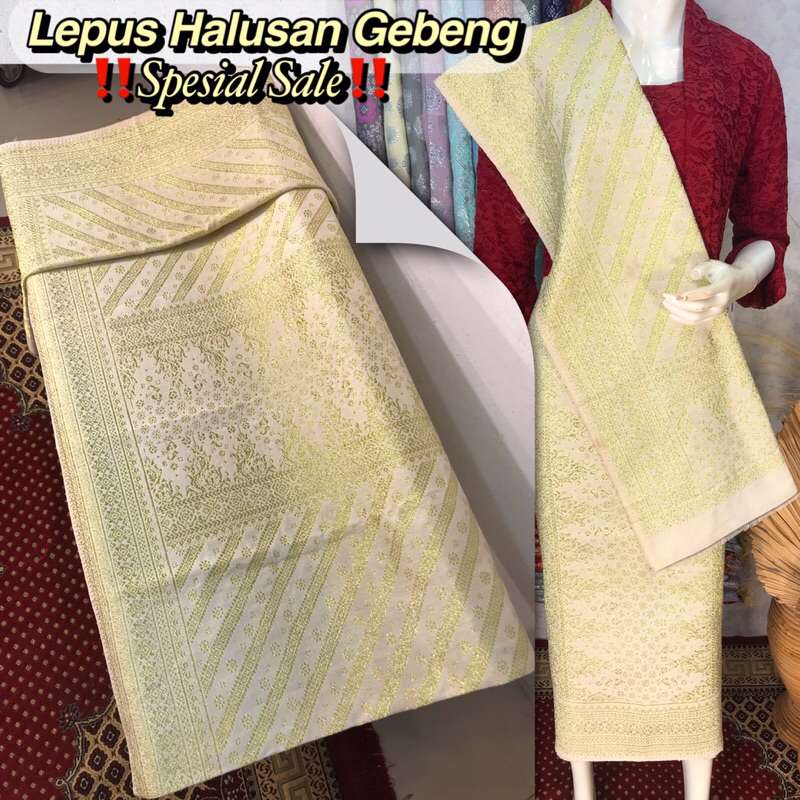 Jual Songket Lepus Halusan Gebeng Putih Gold-Asli Tenun Tangan Palembang(Ilham Songket) | Shopee ...