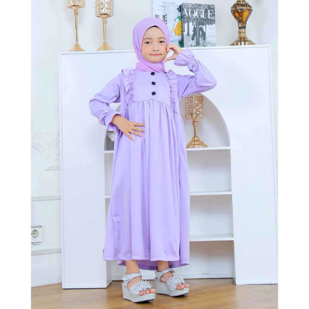 Jual Gamis Maryam Dusty Pink Ash - Gamis Anak Perempuan Model Kerah ...