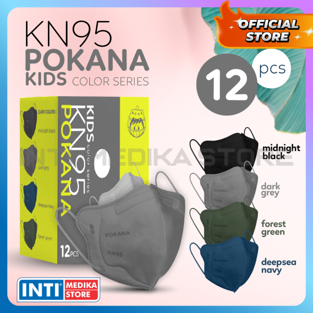 Jual POKANA - Masker Earloop Anak KN95 3D 6 Ply | Surgical Mask Kids ...