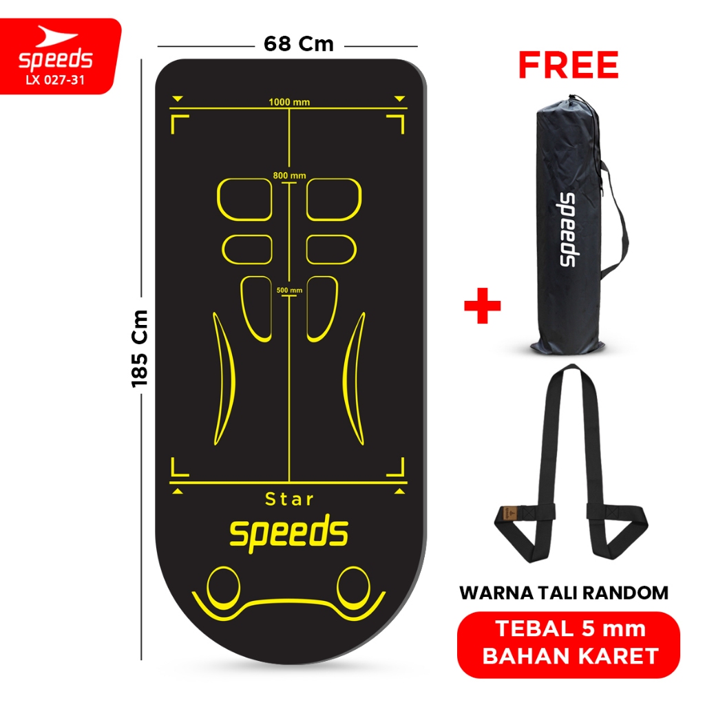 Jual SPEEDS AB Wheels Plank Trainer Ab Roller 2 Roda Automatic Rebound ...