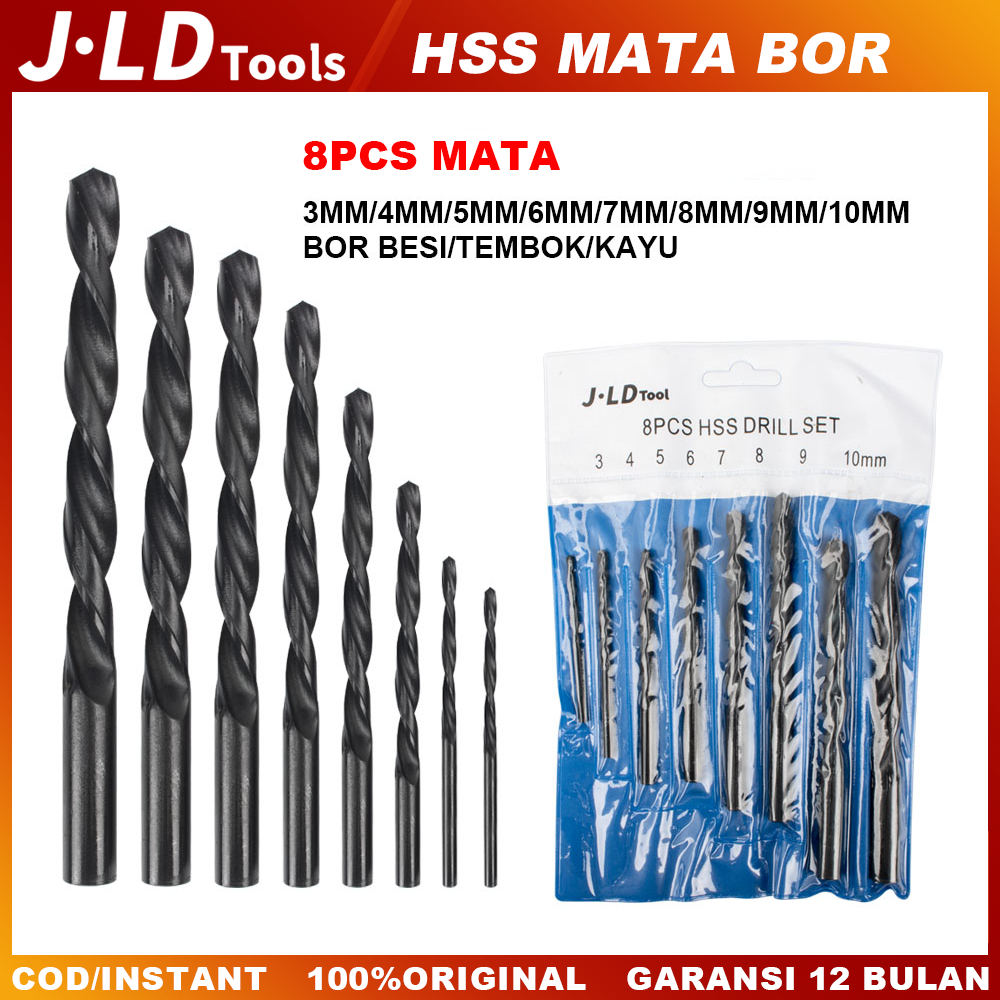 Jual JLD Mata bor HSS Mata Kayu Mata 5-8Pcs（3-10MM）Mata Murah Bor Besi kayu beton Mata bor set ...