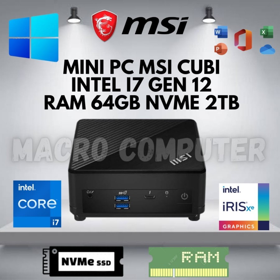 Jual MINI PC MSI I7 GEN 12 FULLSET +WIN 11 +RAM +SSD | MSI CUBI 5 12M | MSI CUBI I7 | Shopee ...