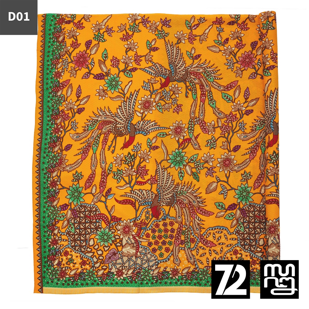 Jual KAIN BATIK PREMIUM Dobby Motif Burung Cendrawasih Warna Kuning ...