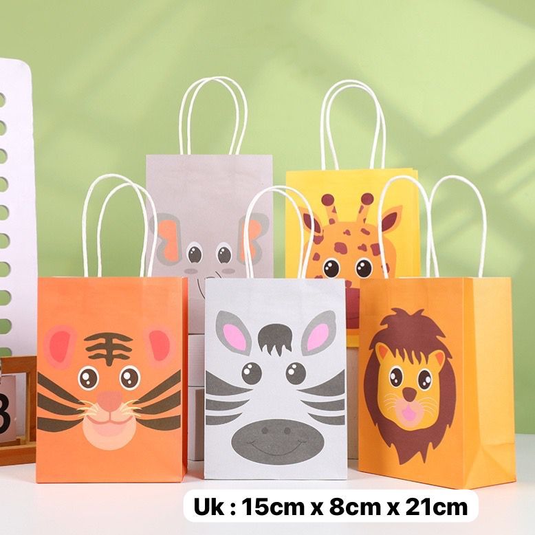 Jual SUNPARTY papperbag animal perpack S | Shopee Indonesia