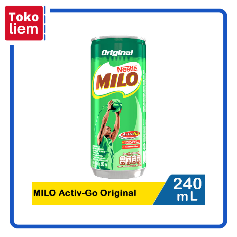 Jual MILO Activ-Go Original Kaleng 240mL | Shopee Indonesia