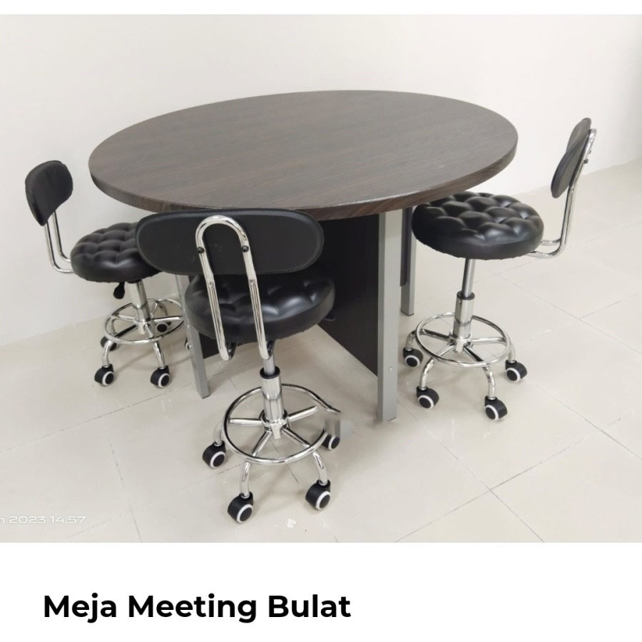 Jual Meja Meeting Bulat Meja Rapat Bulat Meja Kaki besi Meja kantor ...