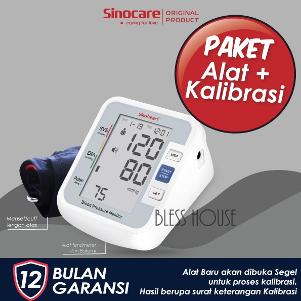 Jual Paket Kalibrasi + Sinoheart BPM BA-801 Alat Cek Tensimeter Tekanan ...