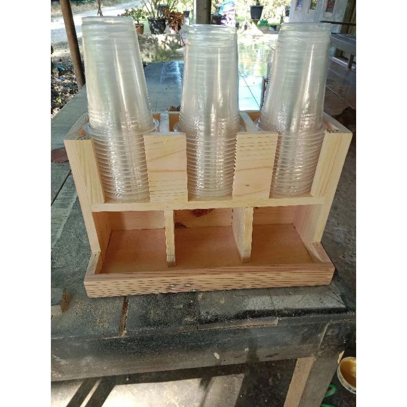 Jual RAK PAPER CUP BAHAN KAYU JATI BELANDA MODEL MINIMALIS | Shopee ...