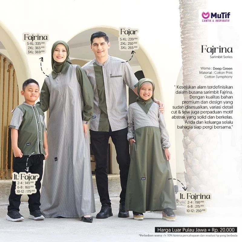 Jual Sarimbit Keluarga Mutif 2024 Fajrina Series | Mutif Fajrina ...