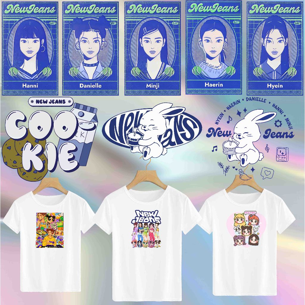 Jual SABLON STICKER DTF UKURAN A5 TEMA NEW JEANS | Shopee Indonesia