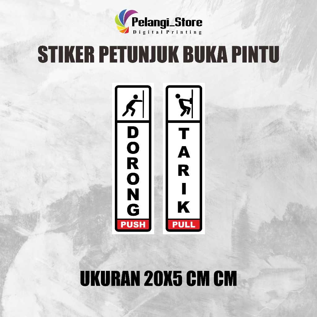 Jual Sticker Stiker Buka Pintu Push Pull Dorong Tarik Geser 1 pasang ...