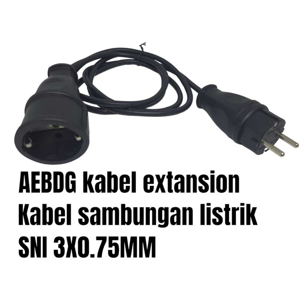 Jual AEBRAND KABEL EXTENSION LISTRIK SNI 3X0,75MM - KABEL SAMBUNGAN ...