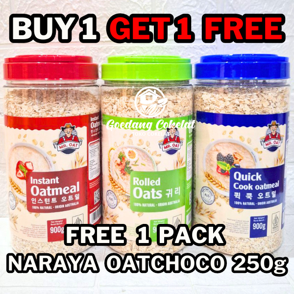 Jual MR. OAT Mister Oat Instan Quick Cook Rolled Oats Oatmeal Kemasan ...