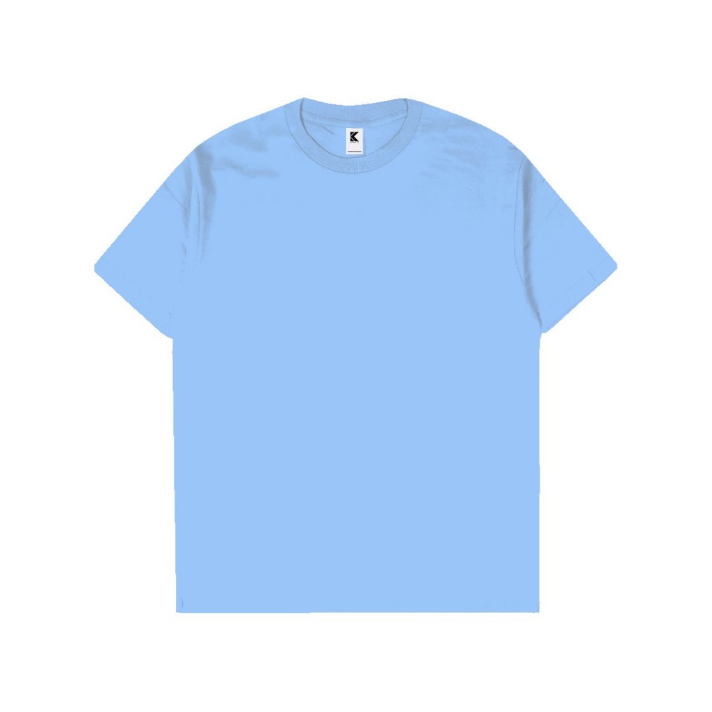 Jual Kausu - Kaos Polos Biru Muda - Sky Blue 30s | Shopee Indonesia