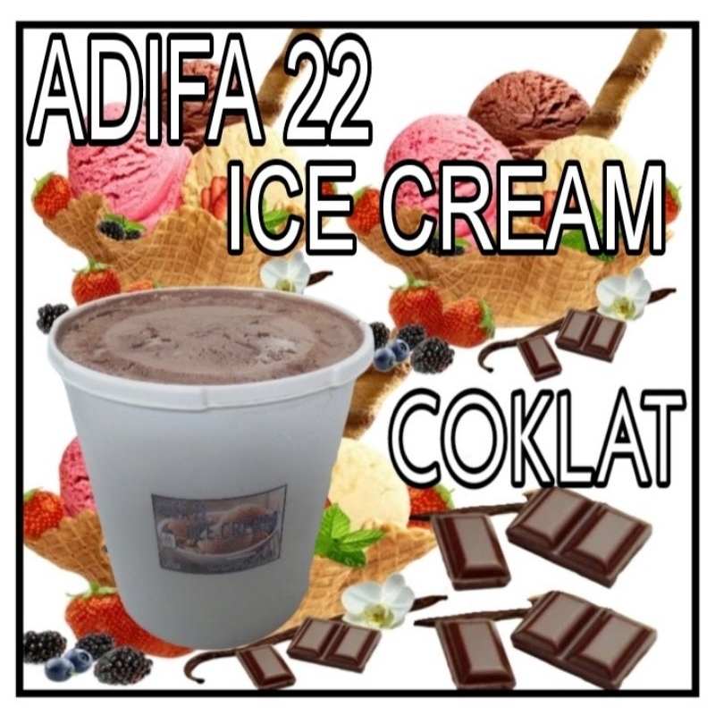 Jual ICE CREAM 8 LITER-ES KRIM COKLAT ADIFA ICE CREAM | Shopee Indonesia